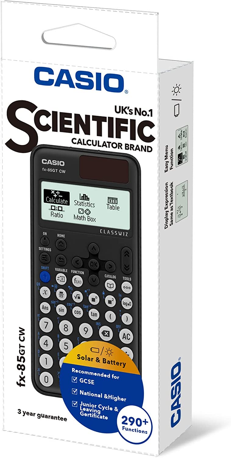 Casio FX85GT CW Scientific Calculator Black Colemans Casio FX85GT CW Scientific Calculator Black Colemans