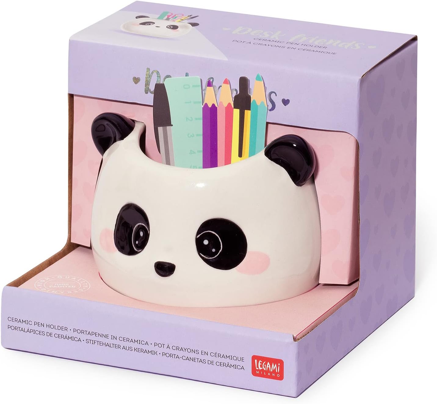 Legami Desk Friends Ceramic Pen Holder Panda • Colemans
