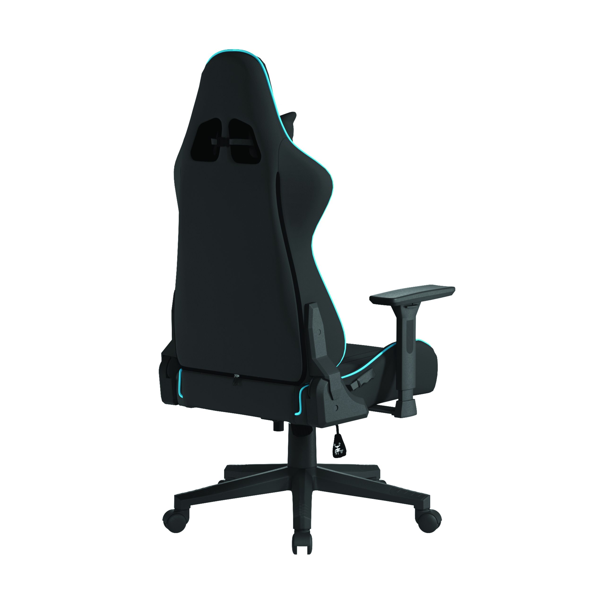 The Apollo Ergonomic Gaming Chair Black with Blue Trim • Colemans