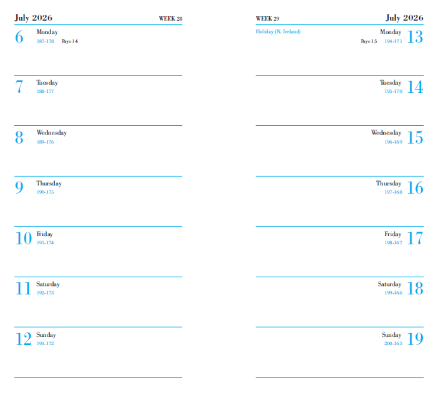 Slim Diary 2 Weeks To View 2026 Black • Colemans