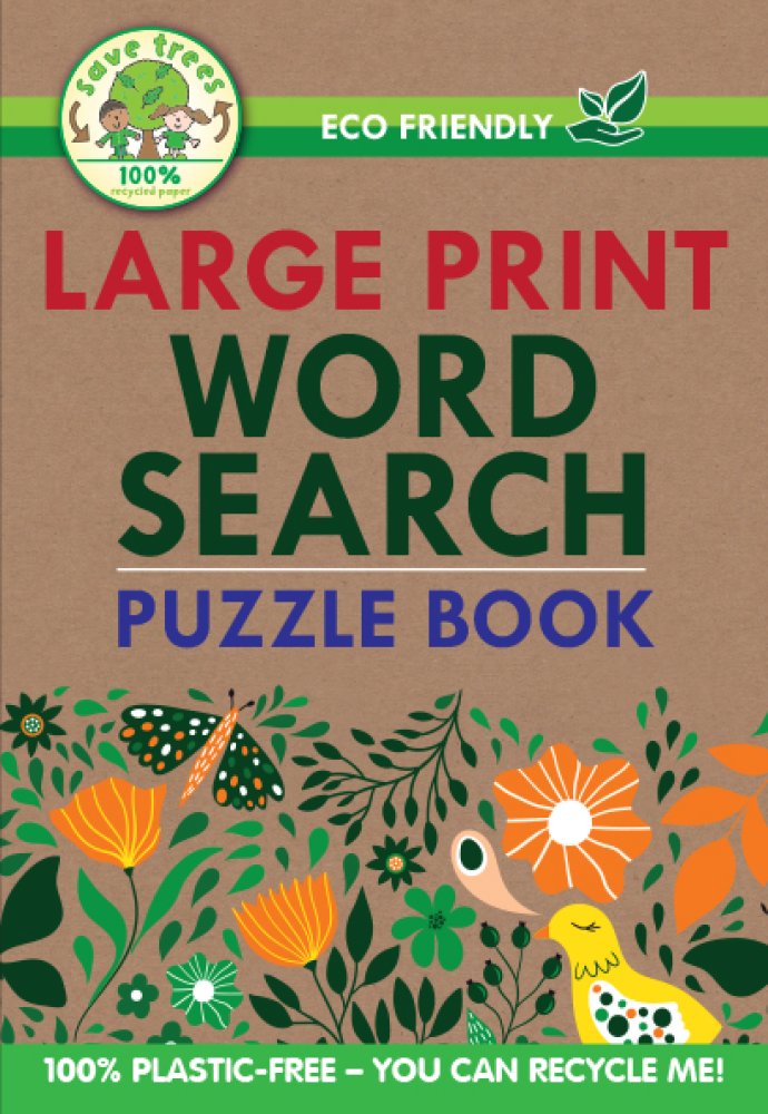 Eco A4 Large Print Word Search Assorted Pk 1 • Colemans