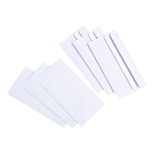 Essential Business Envelopes DL Self-Seal 80 gsm White Box 1000 • Colemans